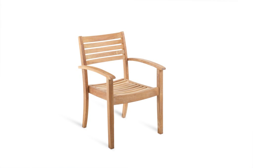 Chelsea stackable chair in teak - Dzineelements